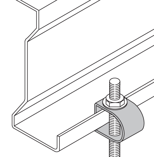 Purlin clamps for threaded rod - Remora Electrical Limited