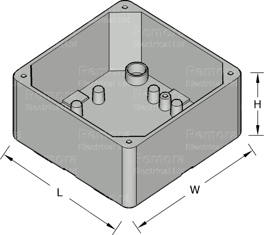 ABS IP65 Watertight Smooth Wall Enclosure 150 x 140 X 75mm - Remora ...