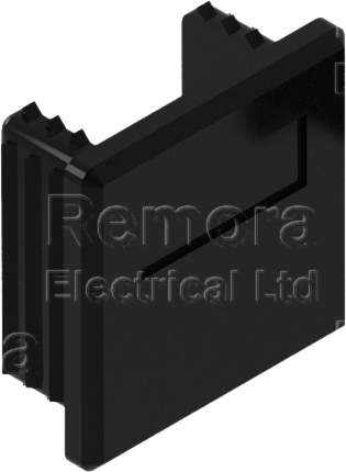 EC Type Channel End Cap - 41 x 41 White - Remora Electrical Limited